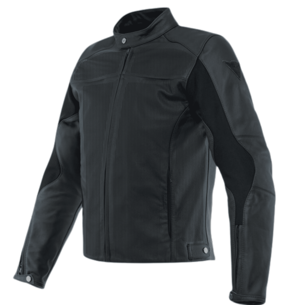 DAINESE RAZON 2 PERF. LEATHER JACKET BLACK - Linux Leather