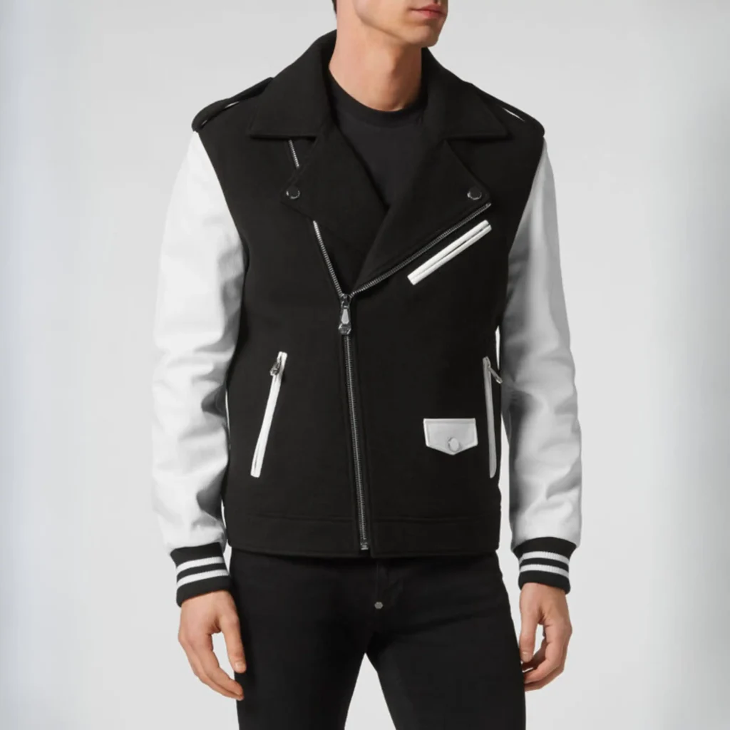 Wool and Nappa Perfecto Jacket - Linux Leather